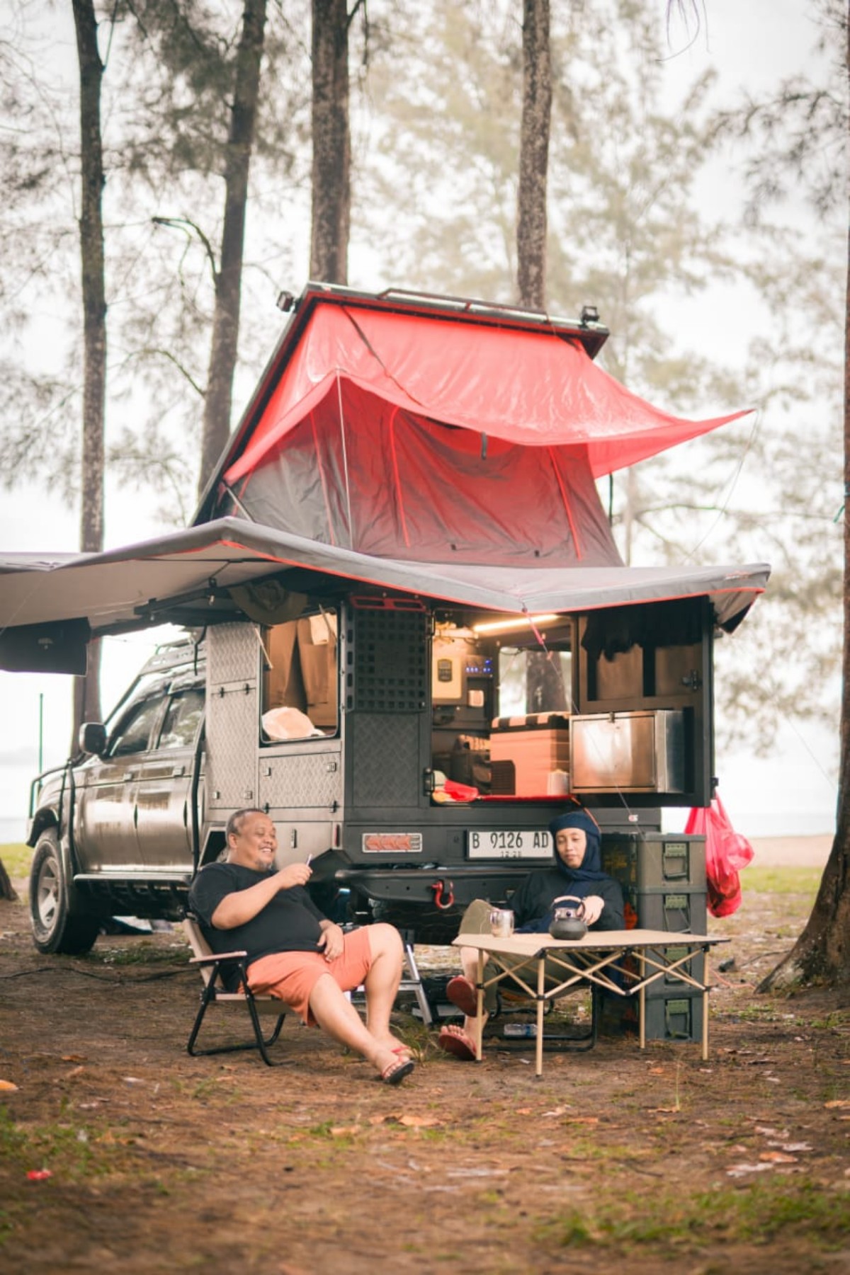 Temang Modifikasi Mitsubishi L200 Jadi Camper Car
